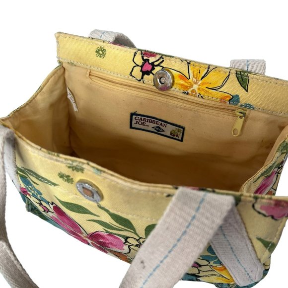 Caribbean Joe | Bags | Vintage Caribbean Joe Canvas Handbag Yellow ...